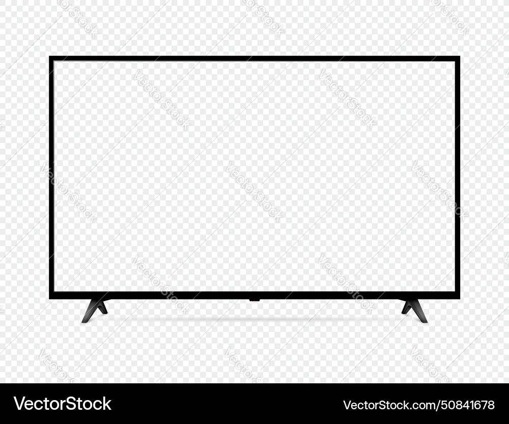 Realistic tv with transparent screen isolated Vector Image