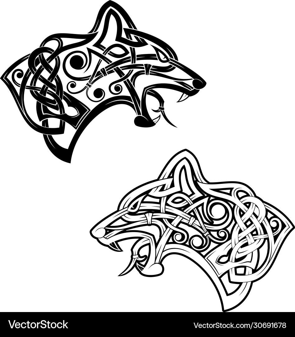 Scandinavian Wolf Rune Royalty Free Vector Image