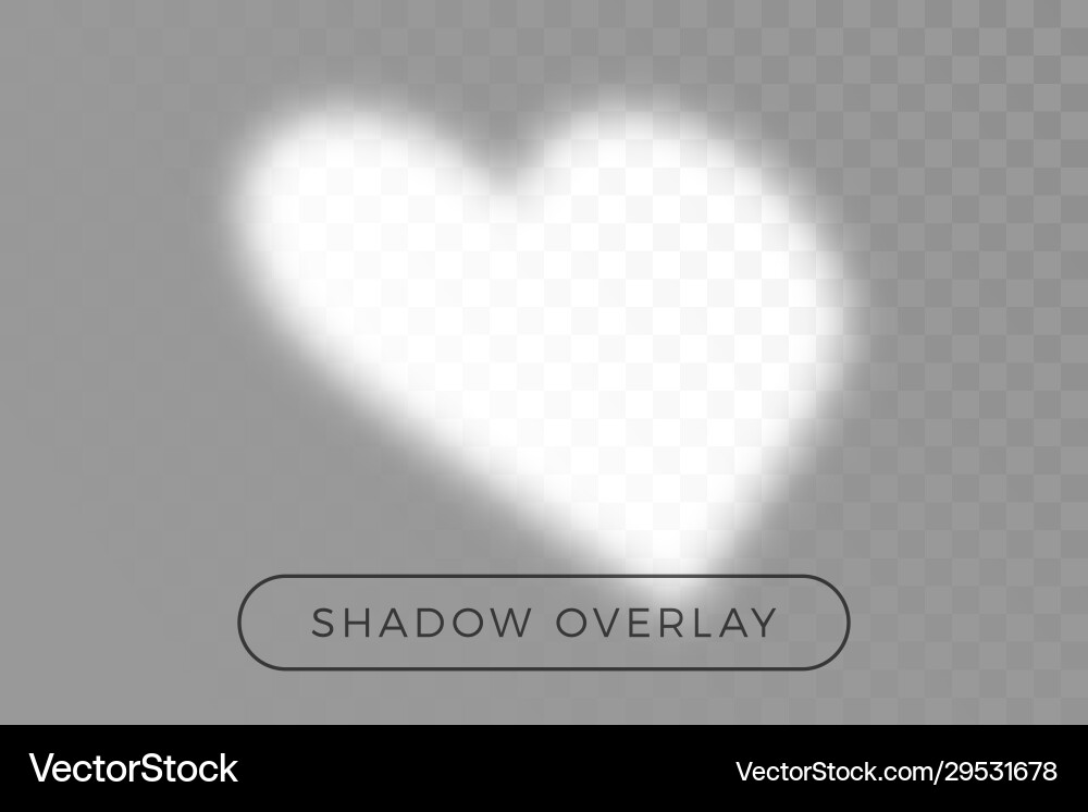 Shadow heart overlay effects for mockup Royalty Free Vector