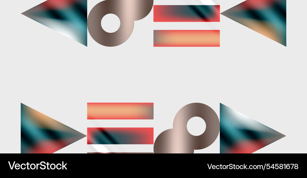 Simple shapes - circles triangles rectangles Vector Image