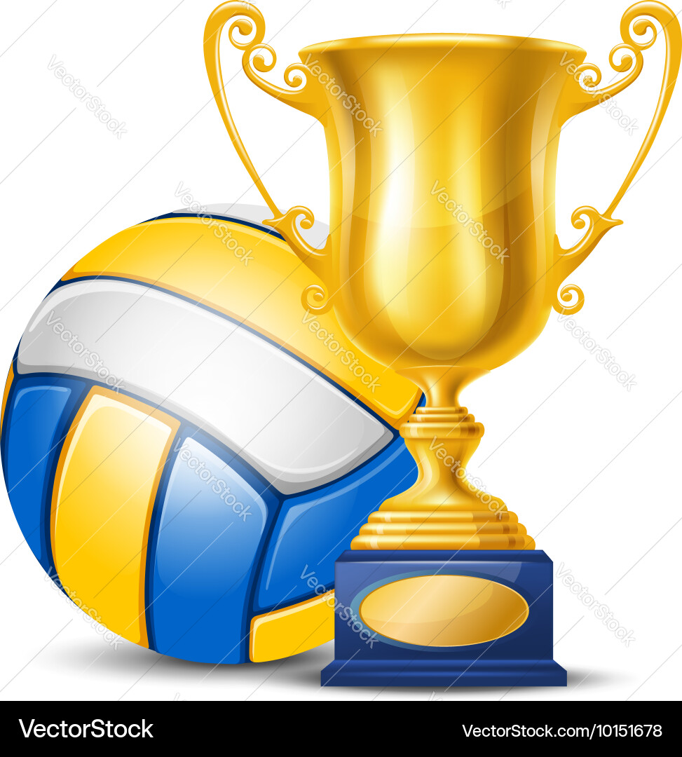 Volleyball cup Royalty Free Vector Image - VectorStock