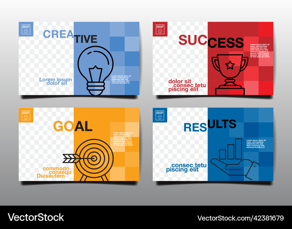 Annual report future business template layout Vector Image
