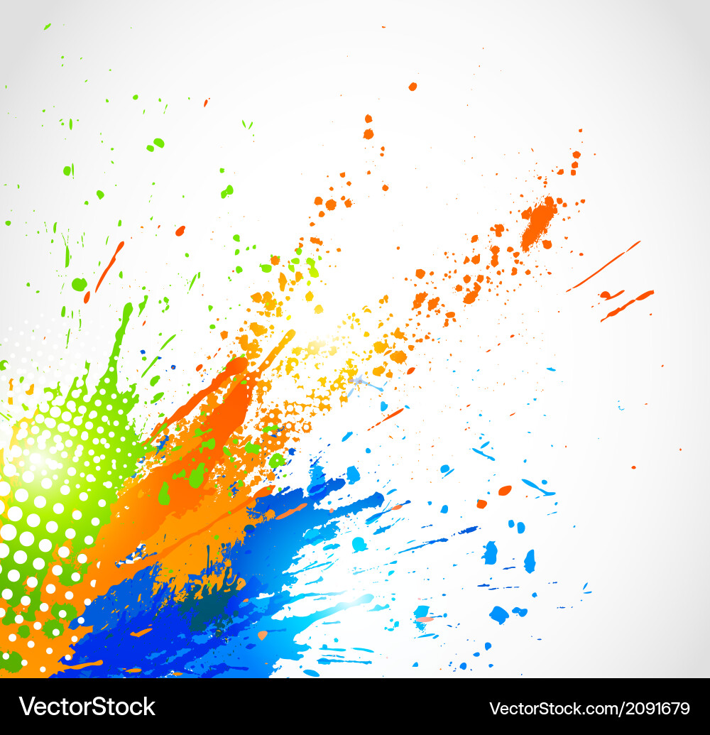 Colorful Paint Splatters Royalty Free Vector Image