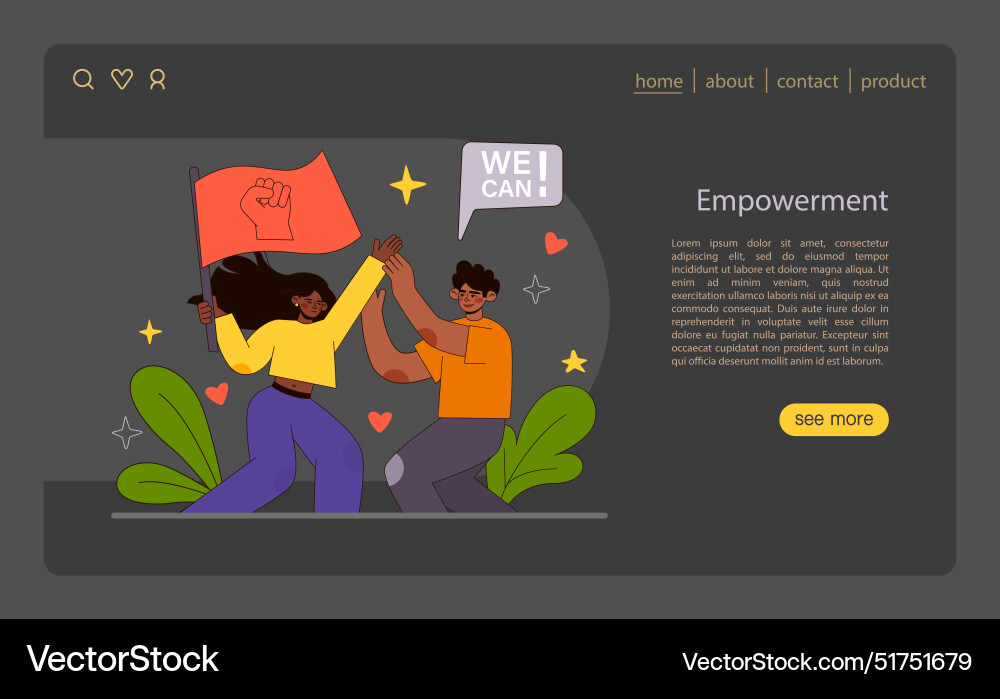 Empowerment concept individuals unite in a high Vector Image