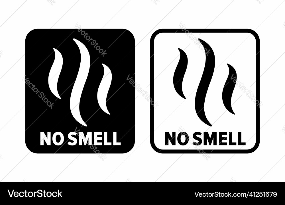 No Smell Warning Sign Royalty Free Vector Image