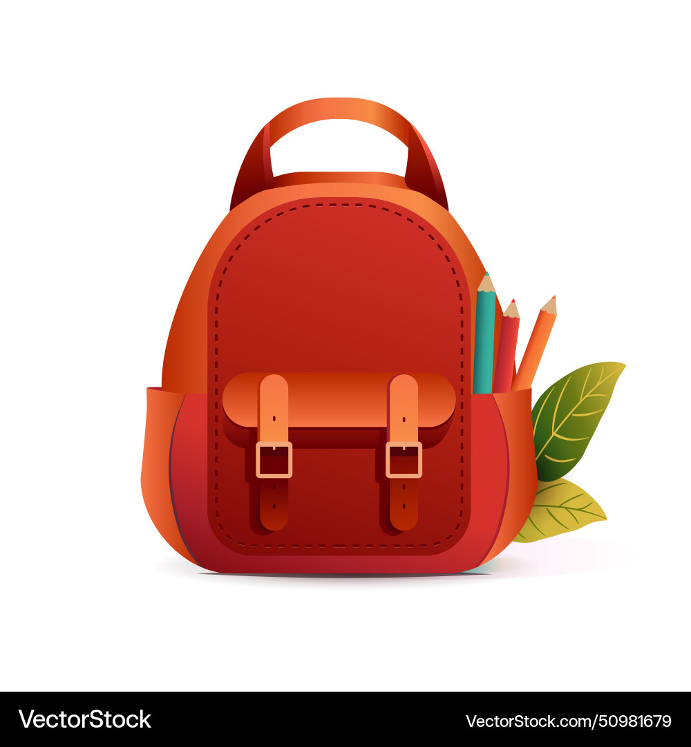 School backpack mockup back to schoolbag Vector Image