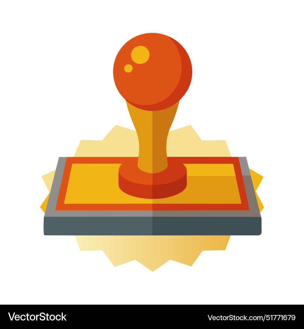 Stamp isolated flat on white background Royalty Free Vector