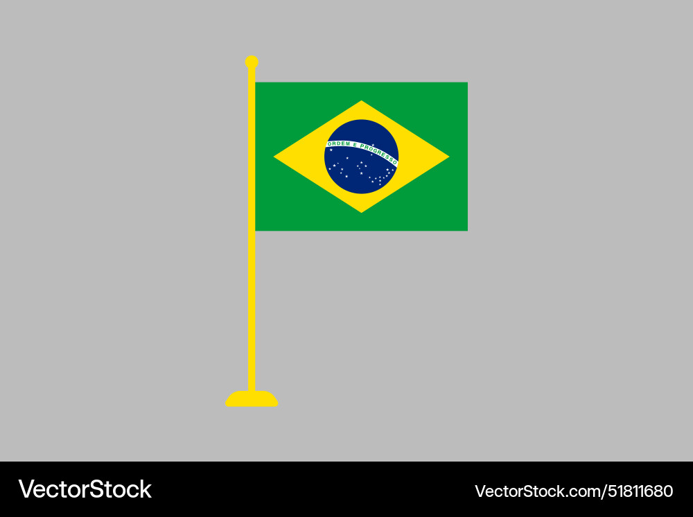 Brazil flag Royalty Free Vector Image - VectorStock