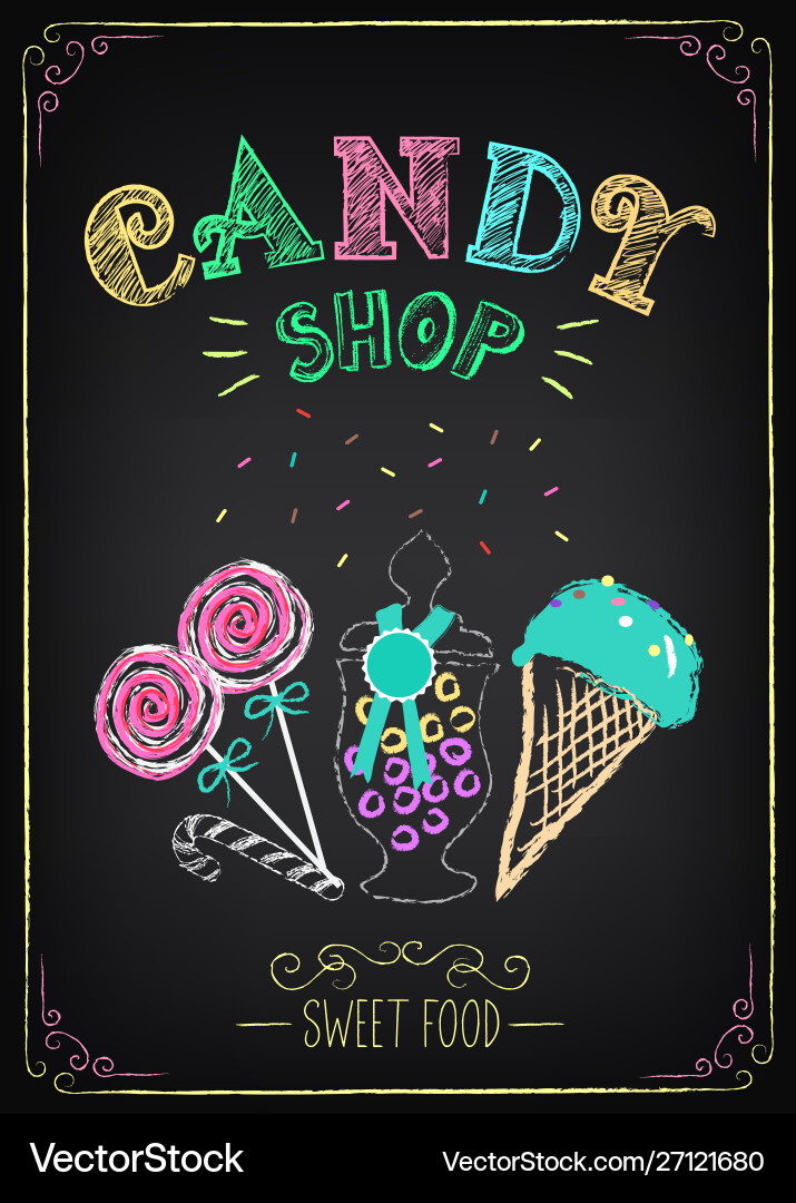 Candy shop Royalty Free Vector Image - VectorStock