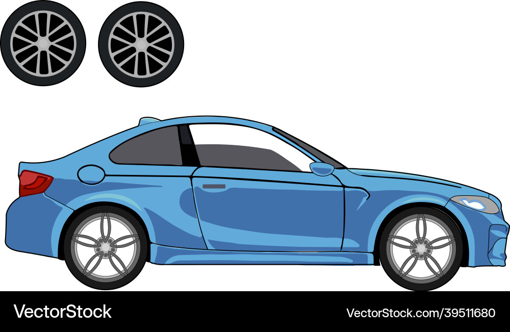 Car blue bmw Royalty Free Vector Image - VectorStock