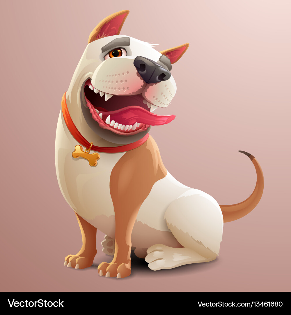 Cheerful Cartoon Dog Royalty Free Vector Image