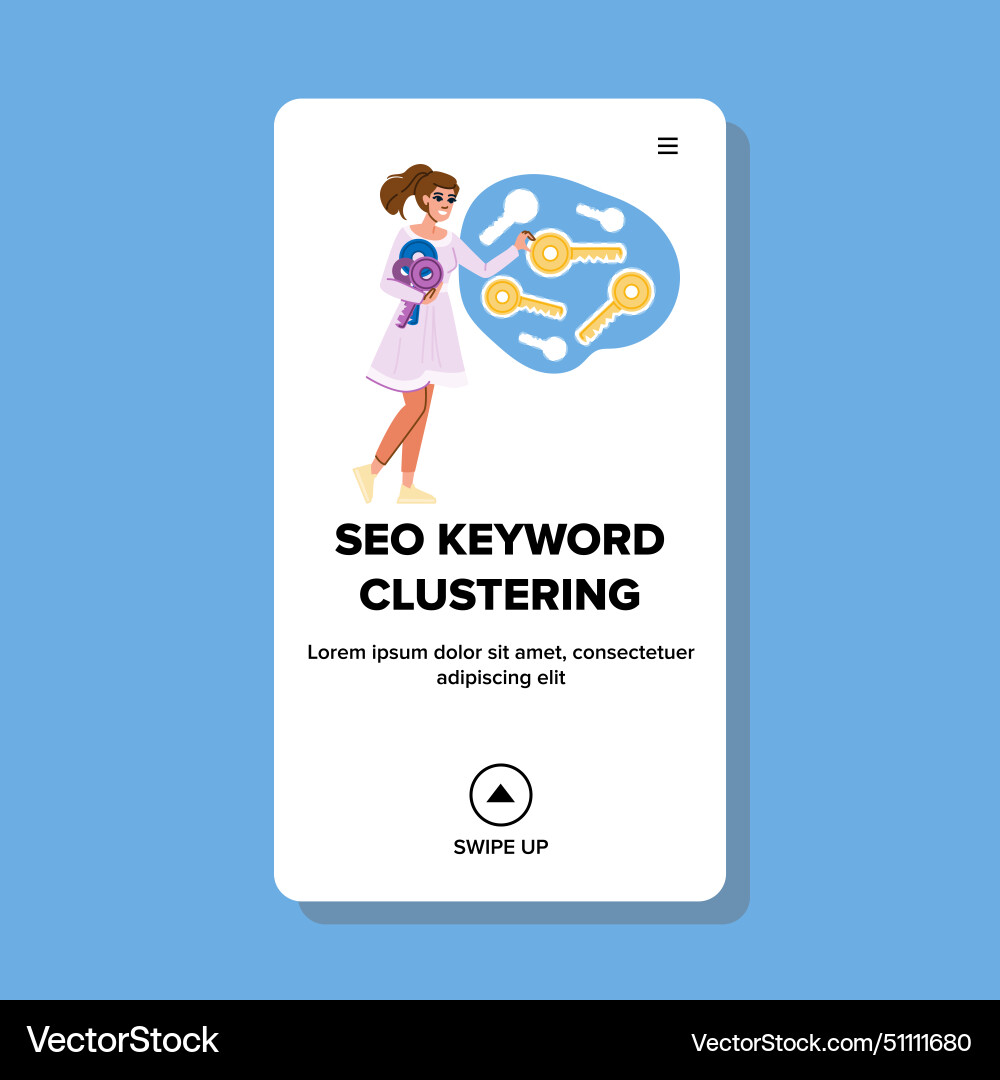 Content Seo Keyword Clustering Royalty Free Vector Image