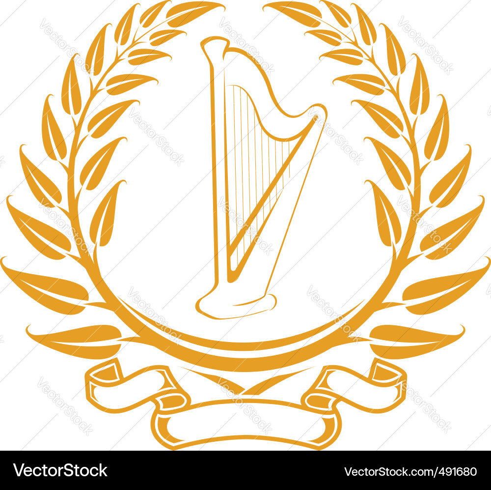 Harp symbol Royalty Free Vector Image - VectorStock
