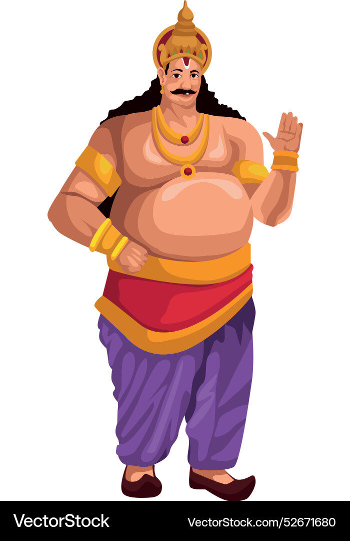 Mahabali kerala old king Royalty Free Vector Image