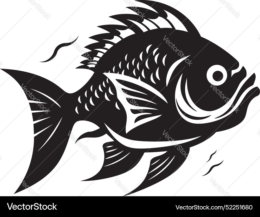 Menacing predator emblem contemporary icon for a Vector Image