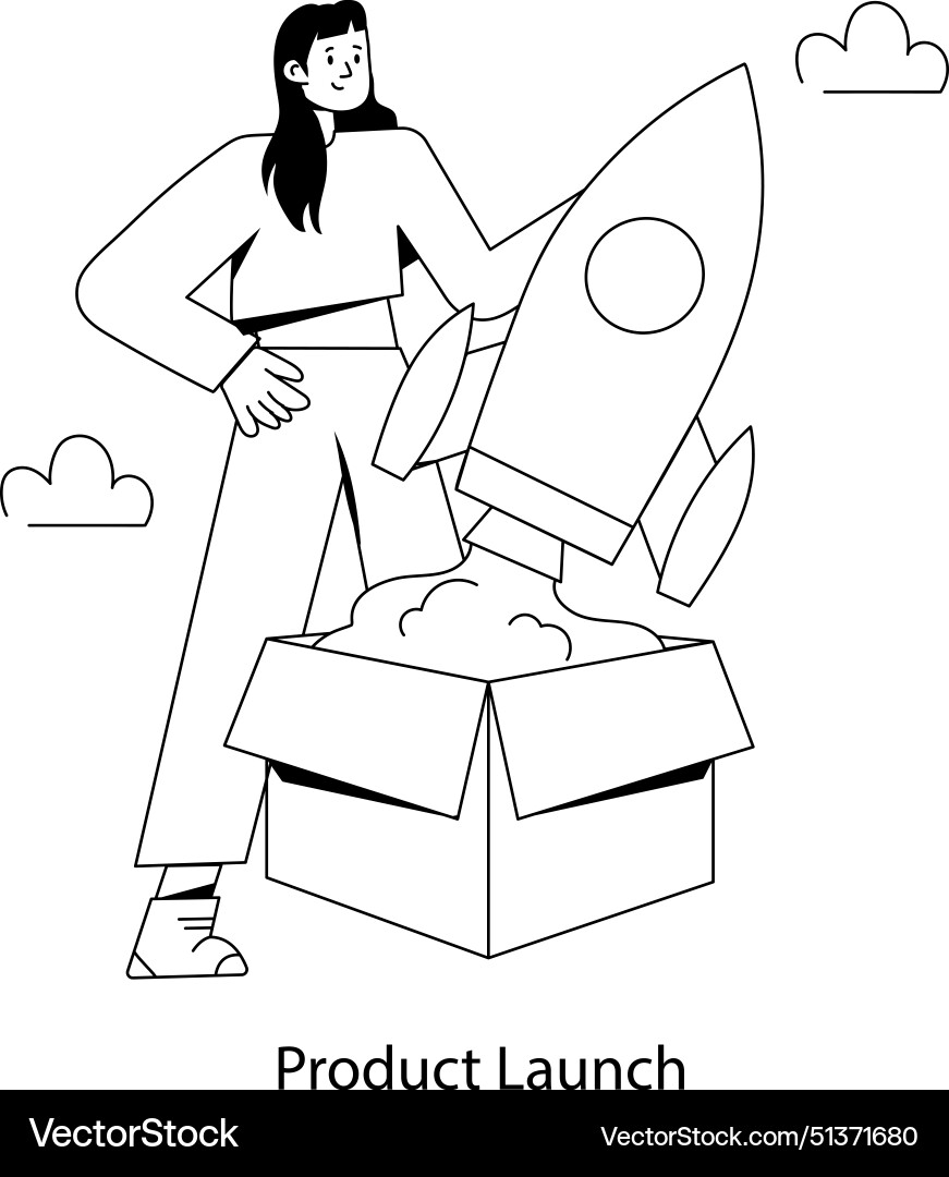 Product launch Royalty Free Vector Image - VectorStock