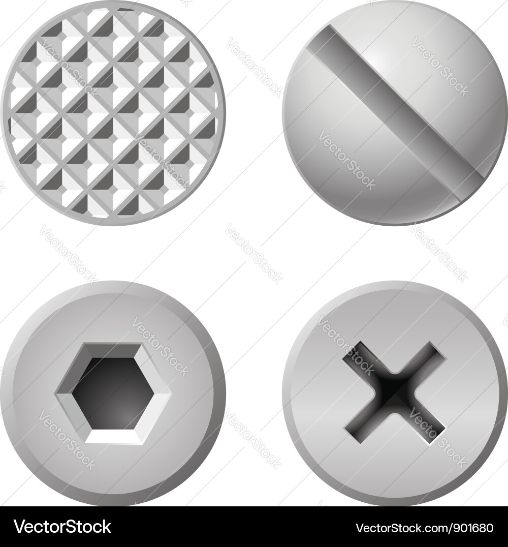 Realistic bolts Royalty Free Vector Image - VectorStock