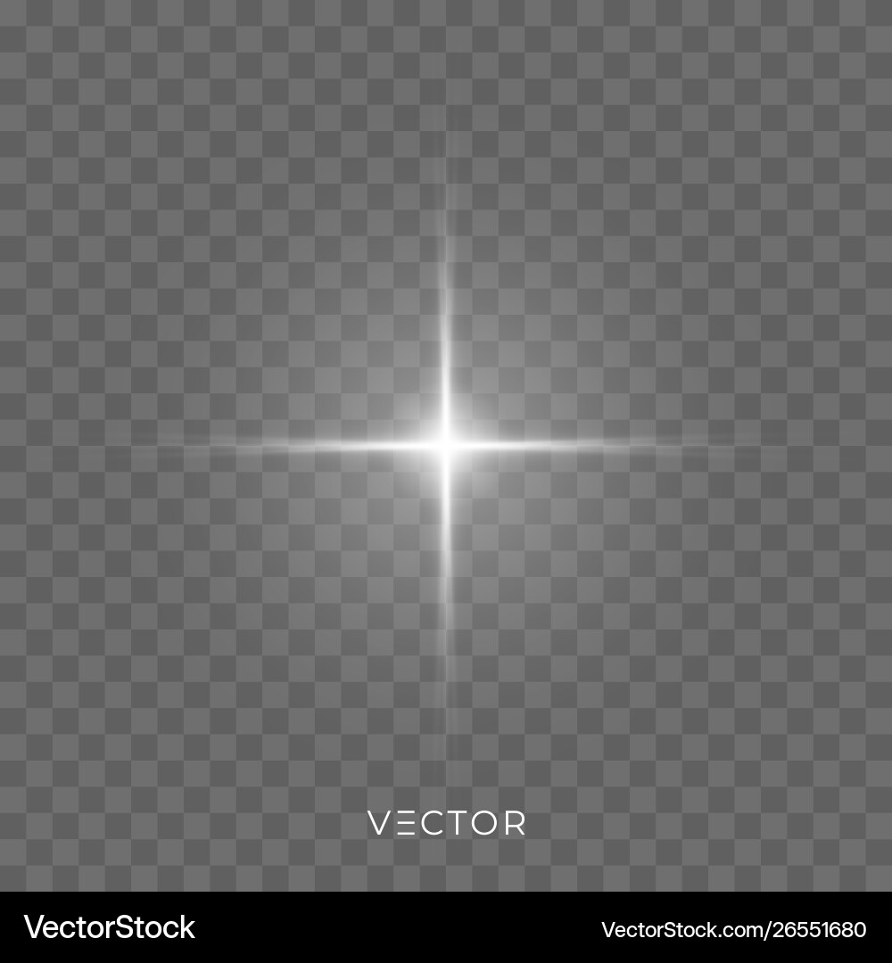 Star Light Shine Glow Effect Royalty Free Vector Image