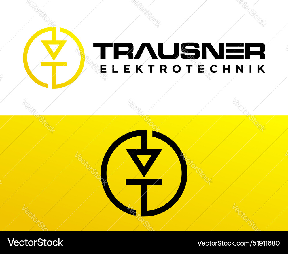 T electrical logo Royalty Free Vector Image - VectorStock