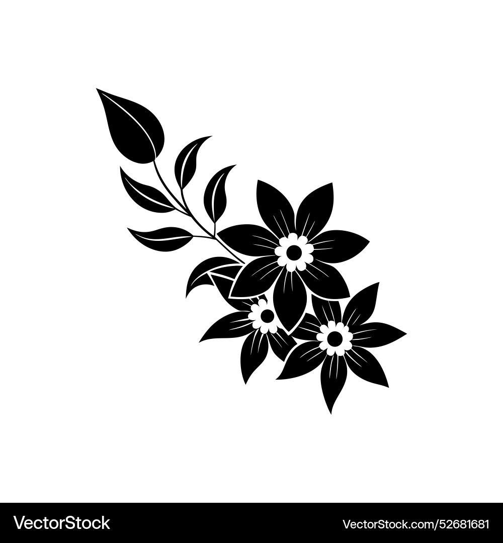 A realistic floral design art Royalty Free Vector Image