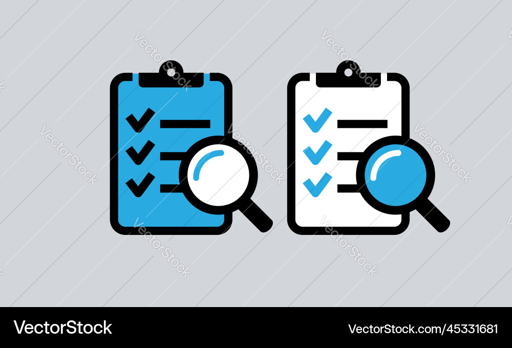 Analysis icon result report document financial Vector Image