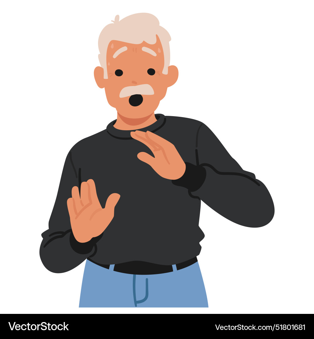 Cartoon of an elderly man Royalty Free Vector Image