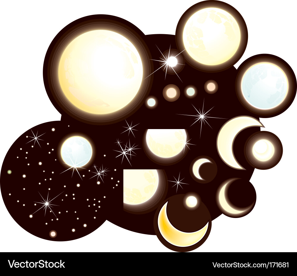 Celestial Moon and Stars Royalty Free Vector Image