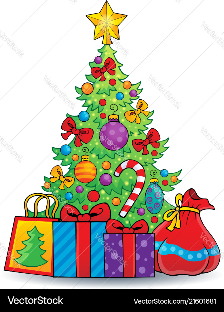 Christmas Tree Decorations Royalty Free Vector Image