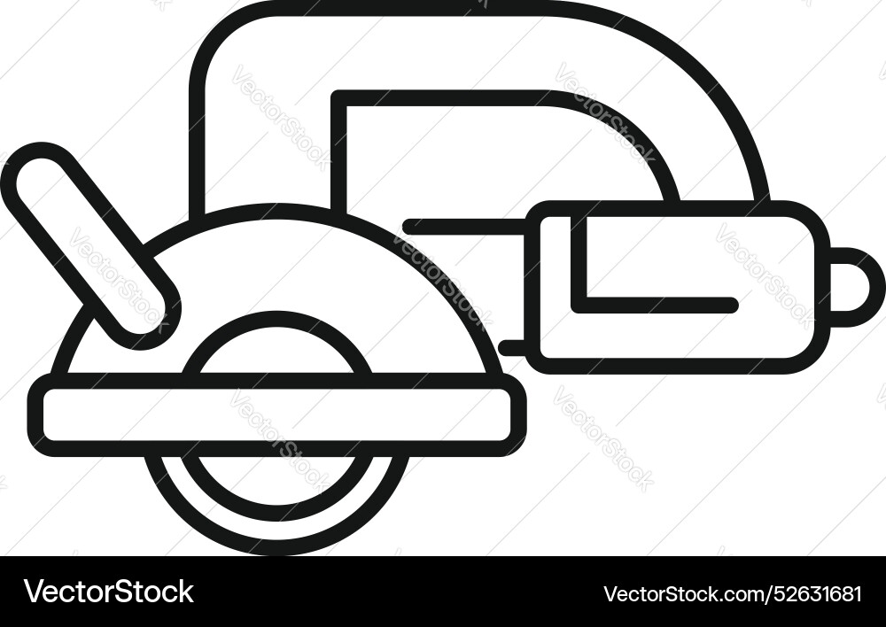 Circular saw cutting machine using Royalty Free Vector Image