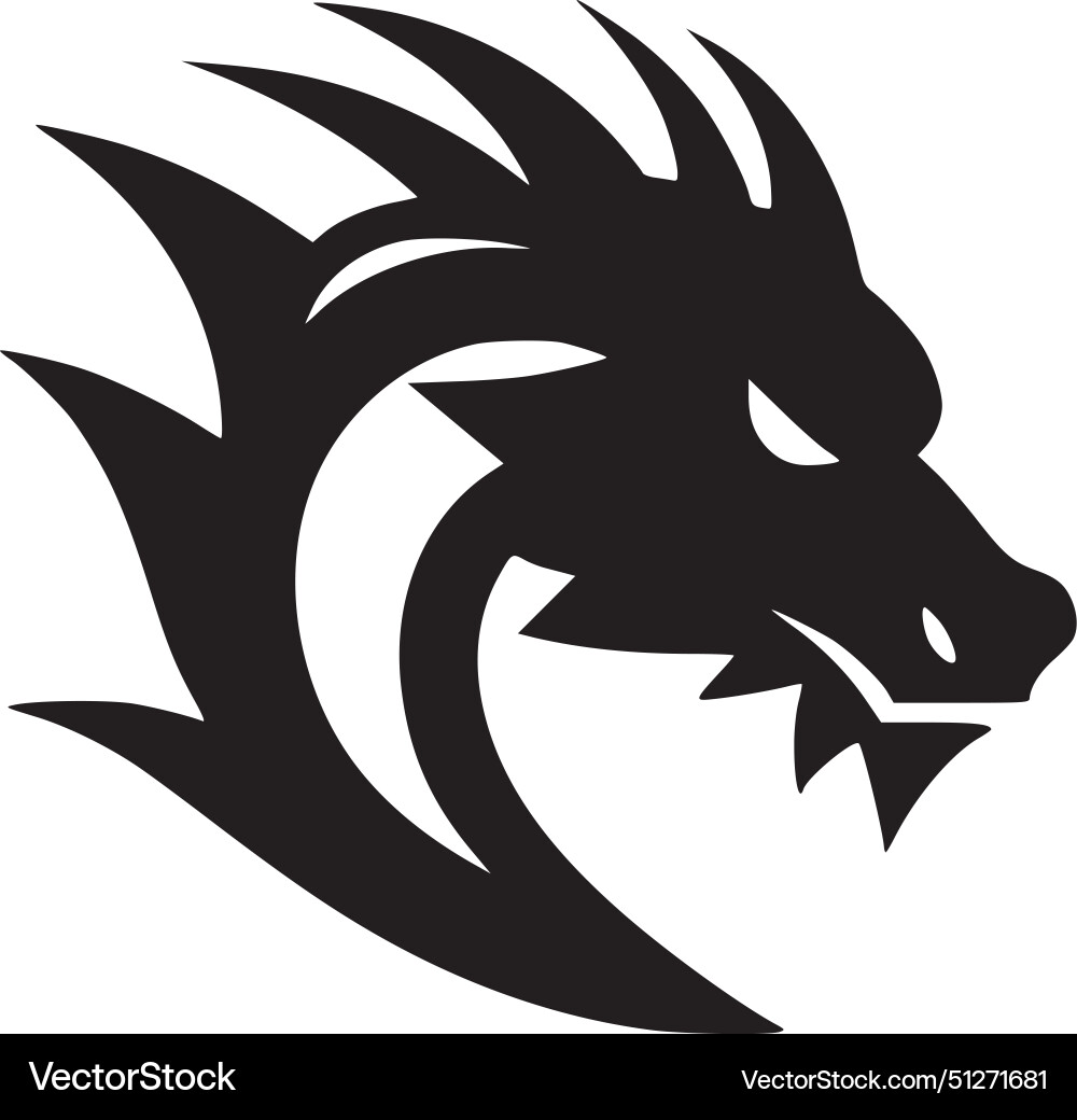 Dragon - minimalist and simple silhouette Vector Image