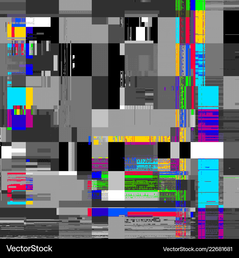 Image with imitation of grunge datamoshing Vector Image