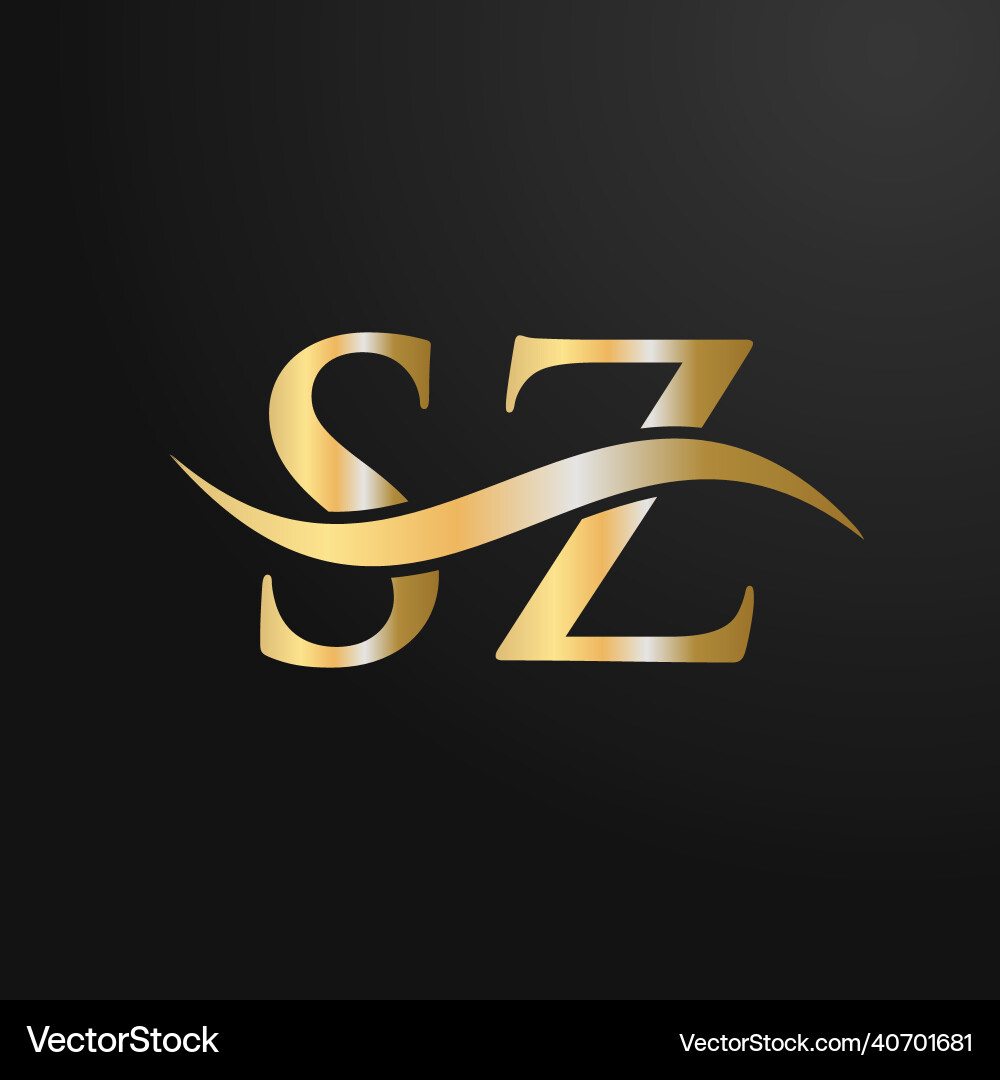 Letter sz logo design template s z Royalty Free Vector Image