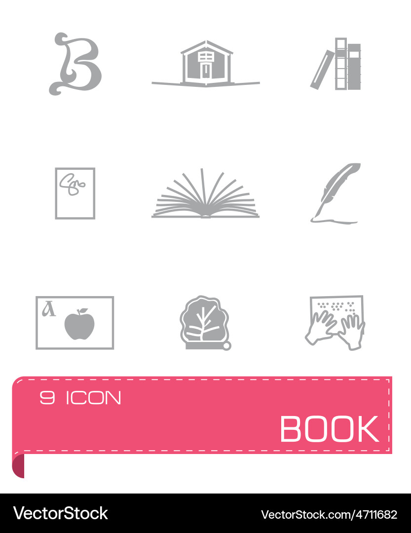Book icon set Royalty Free Vector Image - VectorStock