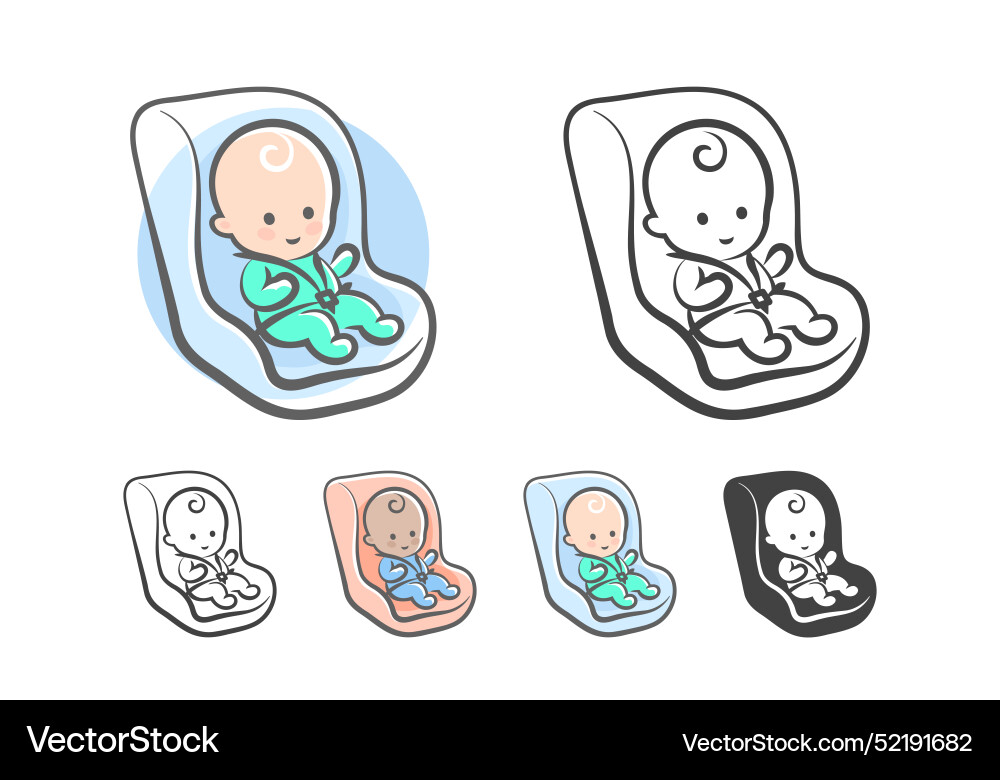 Child car seat Royalty Free Vector Image - VectorStock
