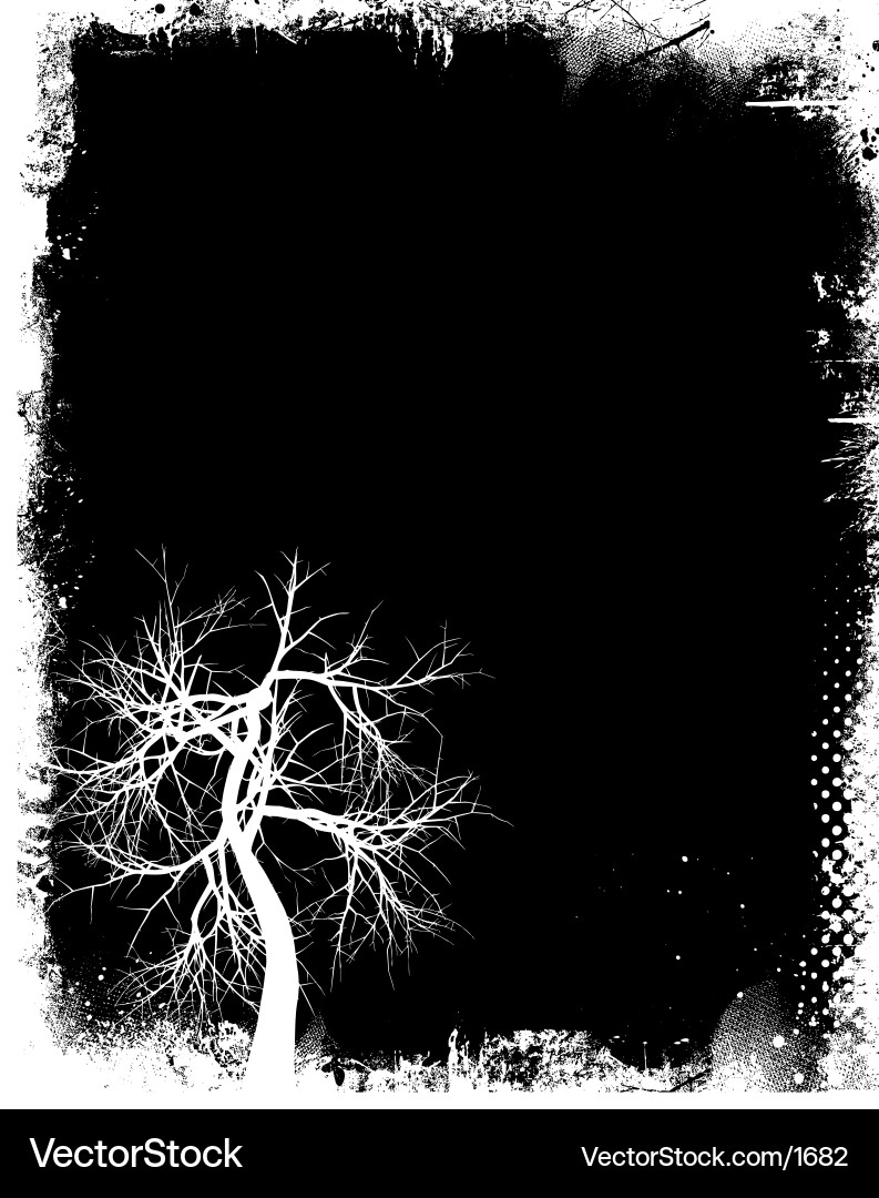 Dark Forest Grunge Tree Royalty Free Vector Image