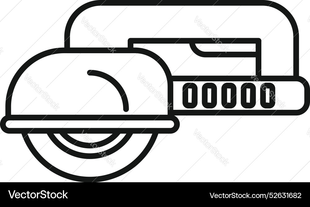 Electric hand circular saw cutting machine icon Vector Image