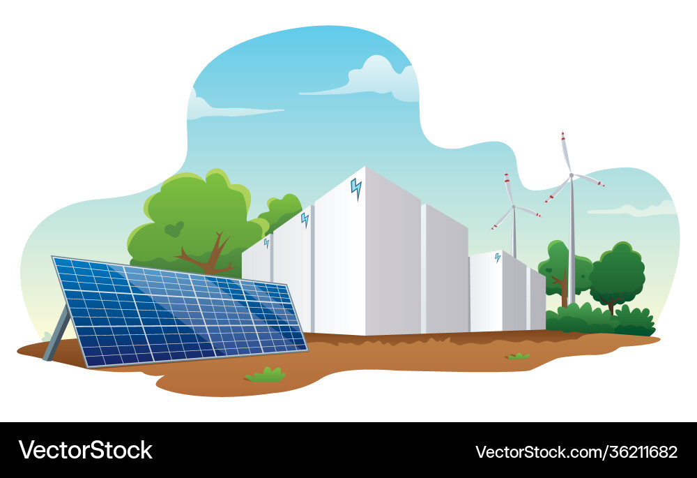 Energy storage systems Royalty Free Vector Image