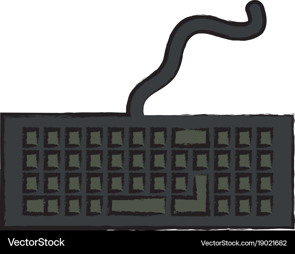 Keyboard device icon Royalty Free Vector Image