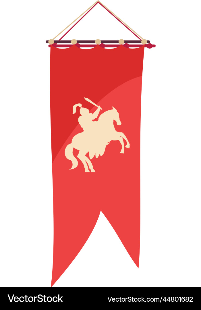 Royal Knight Pennant Flag Royalty Free Vector Image