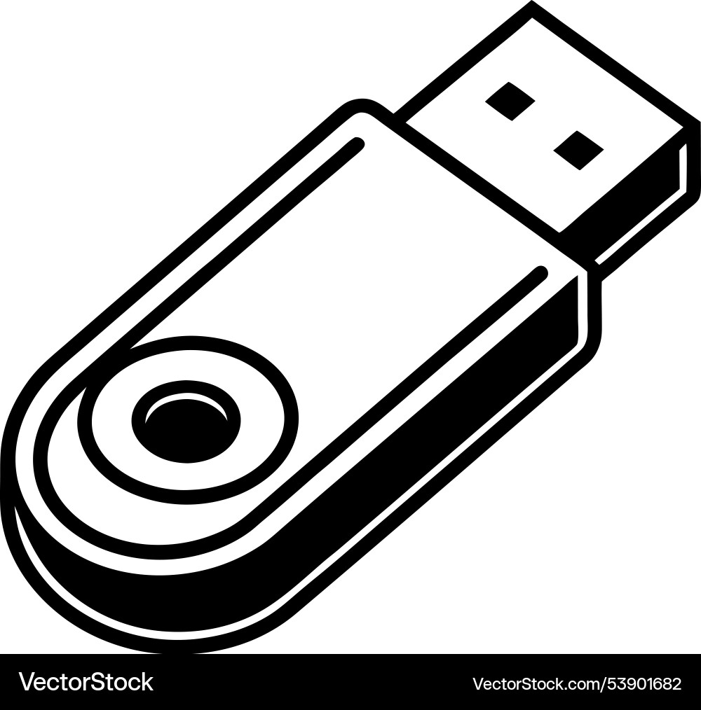 Simple-pendrive-icon-4 Royalty Free Vector Image
