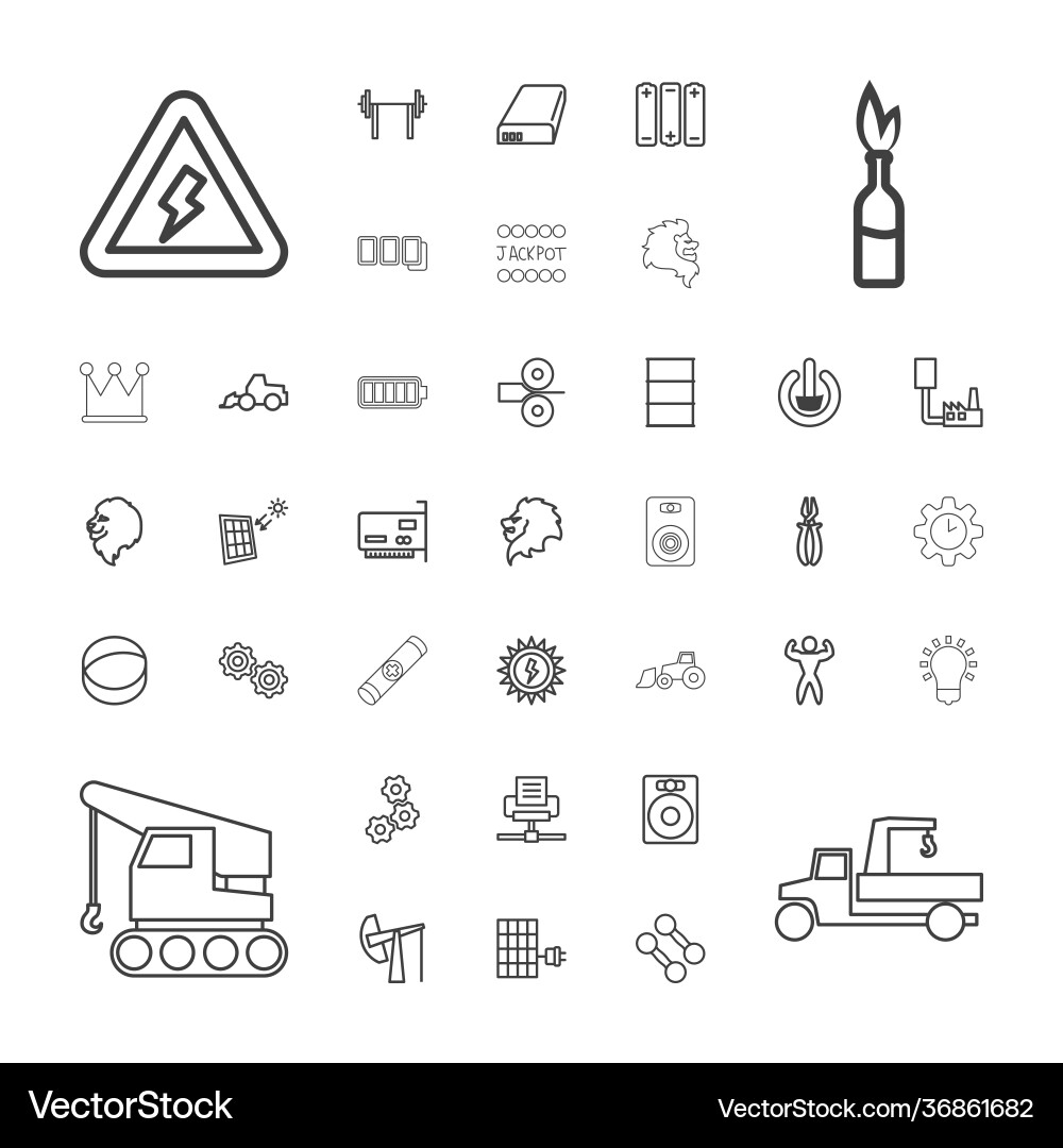 Strom Icons Lizenzfreies Vektorbild - VectorStock