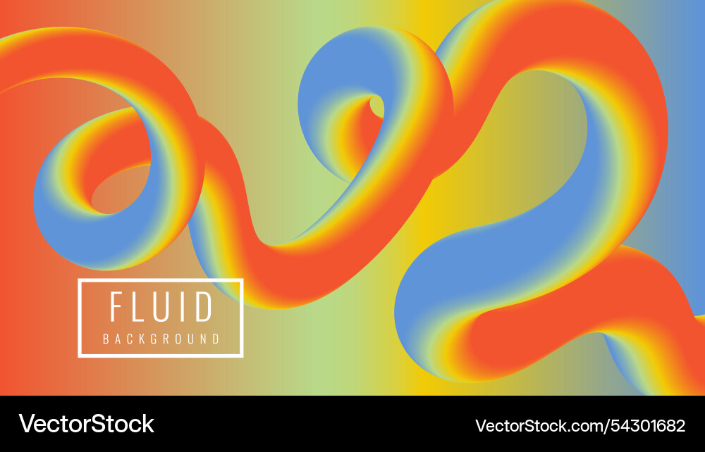 Three colorful intertwined loops on gradient Vector Image