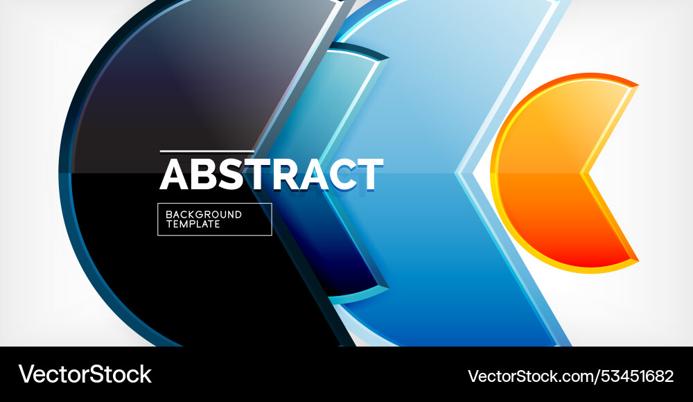 Trendy round shapes with triangular angle design Vector Image