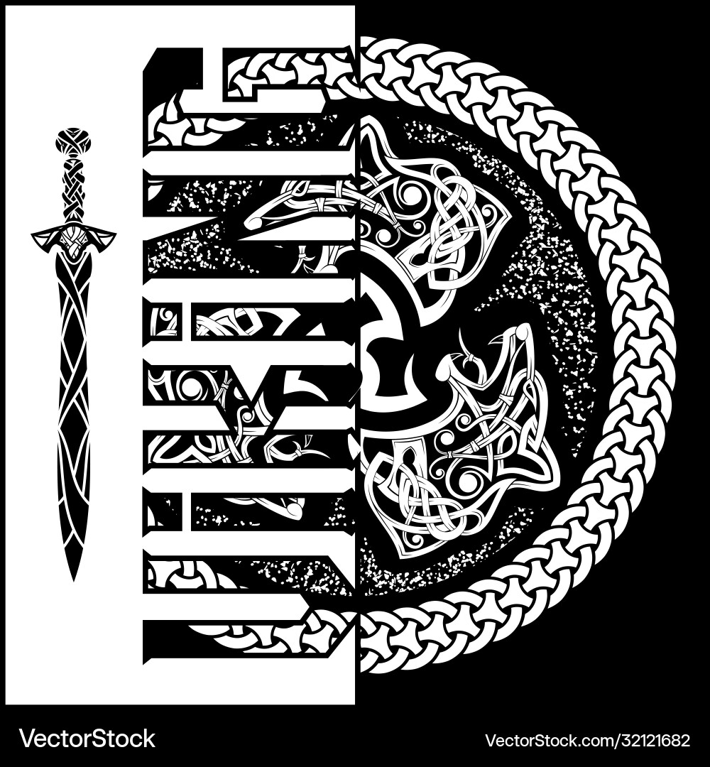 Vikingi square 0004 Royalty Free Vector Image - VectorStock