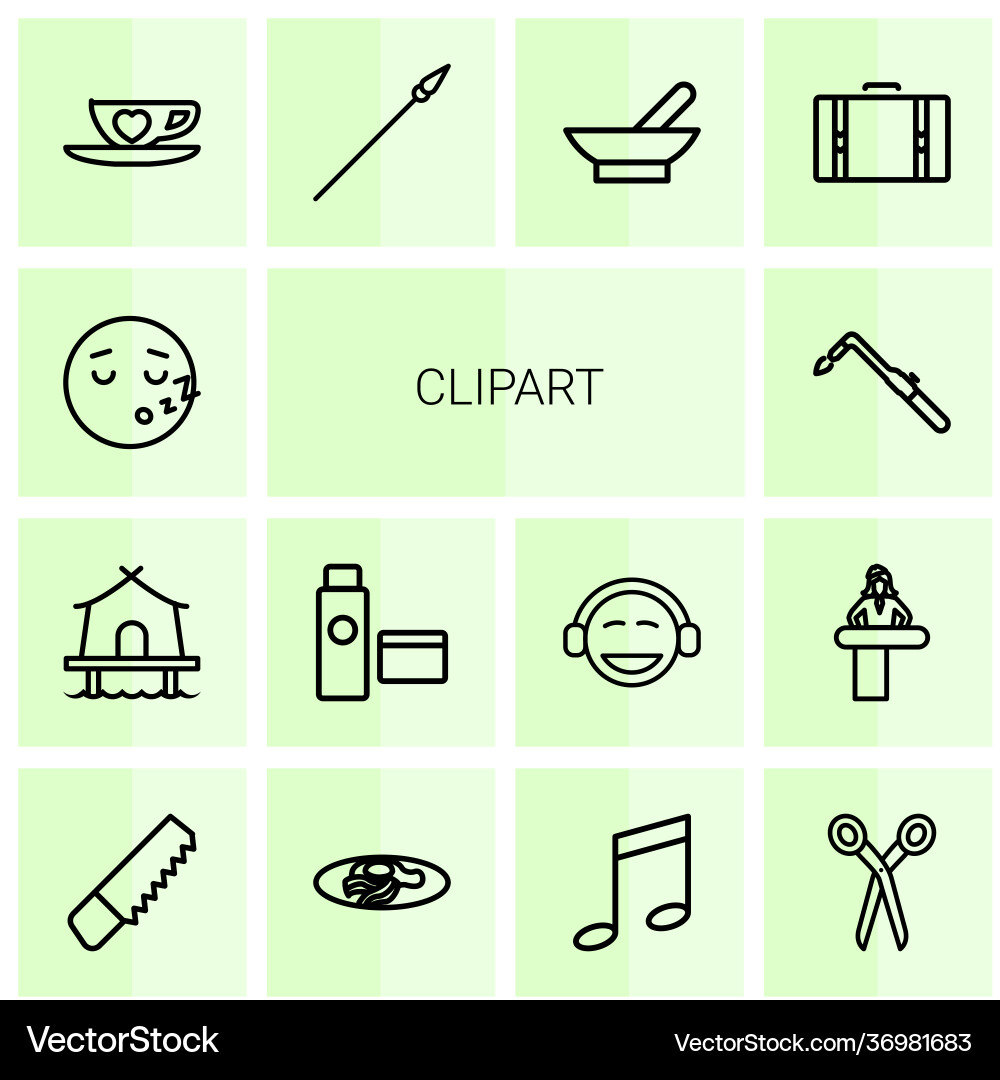 14 clipart icons Royalty Free Vector Image - VectorStock