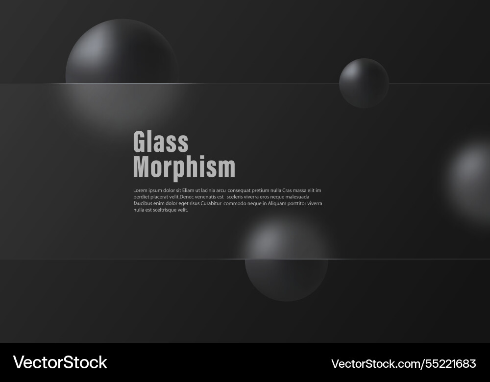 Glass Morphism Website Template Royalty Free Vector Image