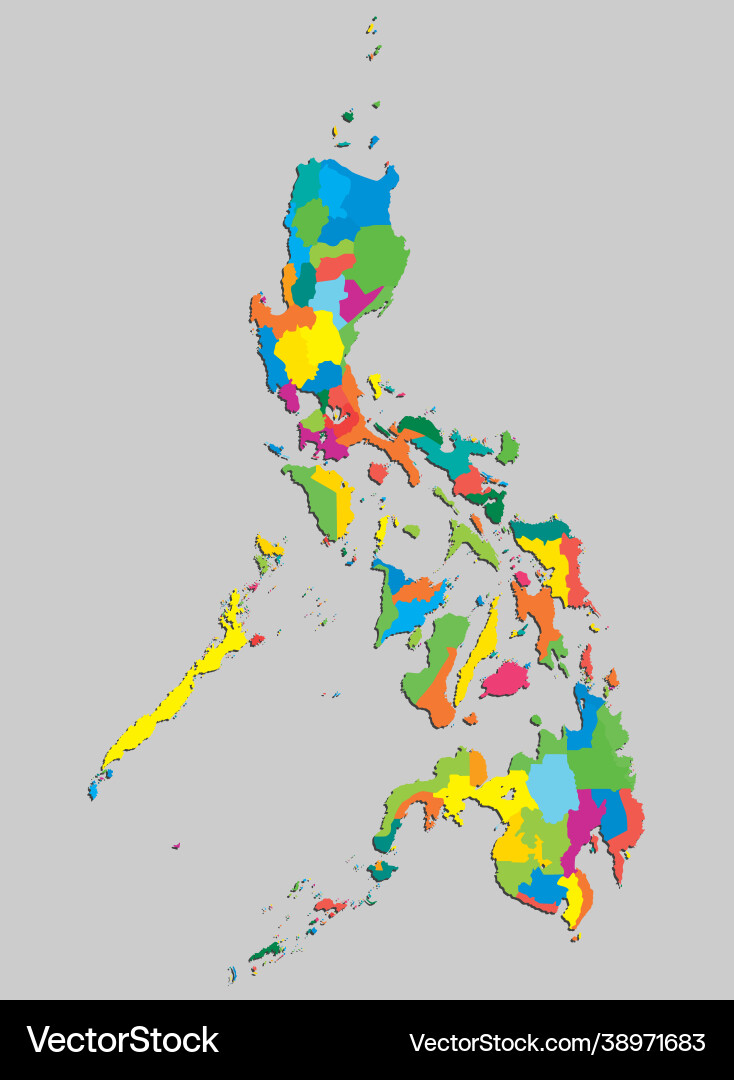 Map philippines from color puzzle jigsaw Vector Image