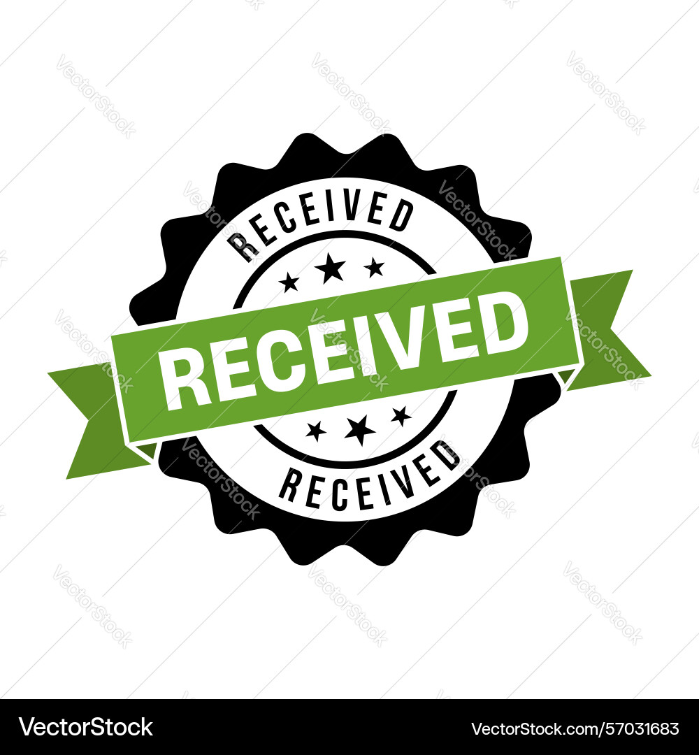 Received stamp grunge round sign Royalty Free Vector Image