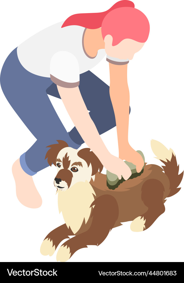 Woman dog icon Royalty Free Vector Image - VectorStock