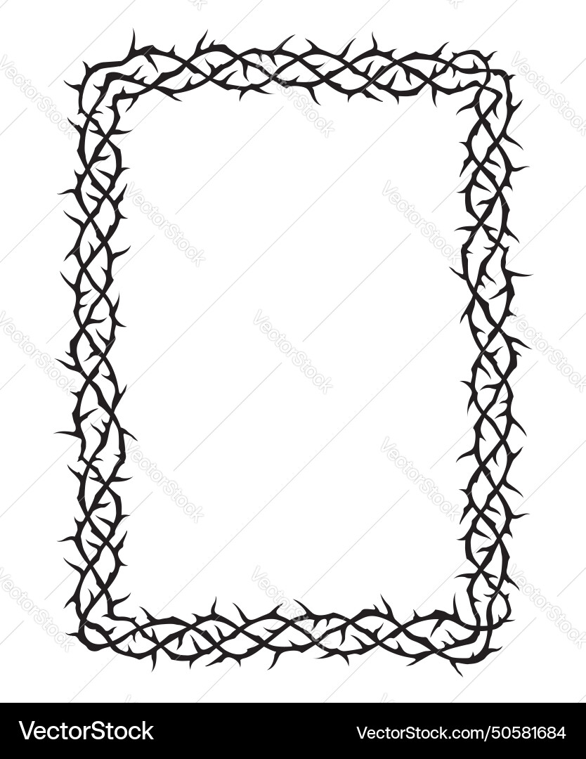 Frame of thorns image Royalty Free Vector Image